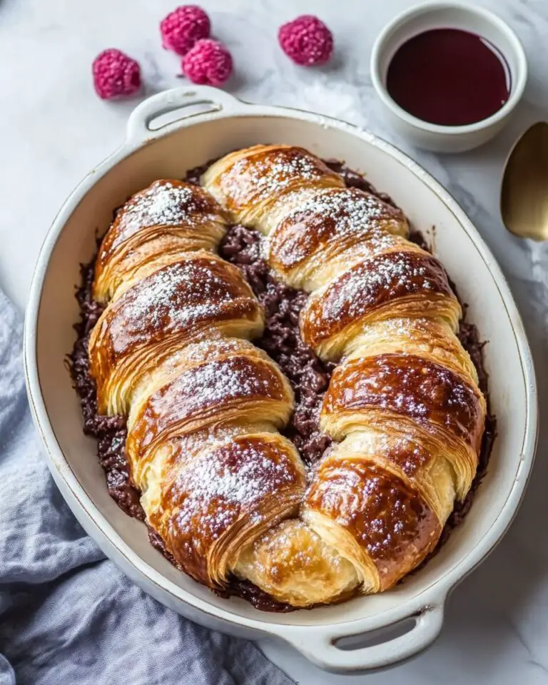 Chocolate Croissant Breakfast Bake