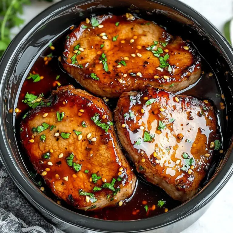 Slow Cooker Honey Garlic Pork Chops