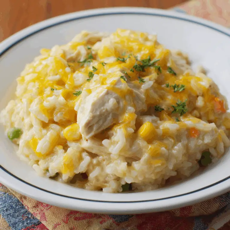 Slow Cooker Cheesy Chicken and Rice