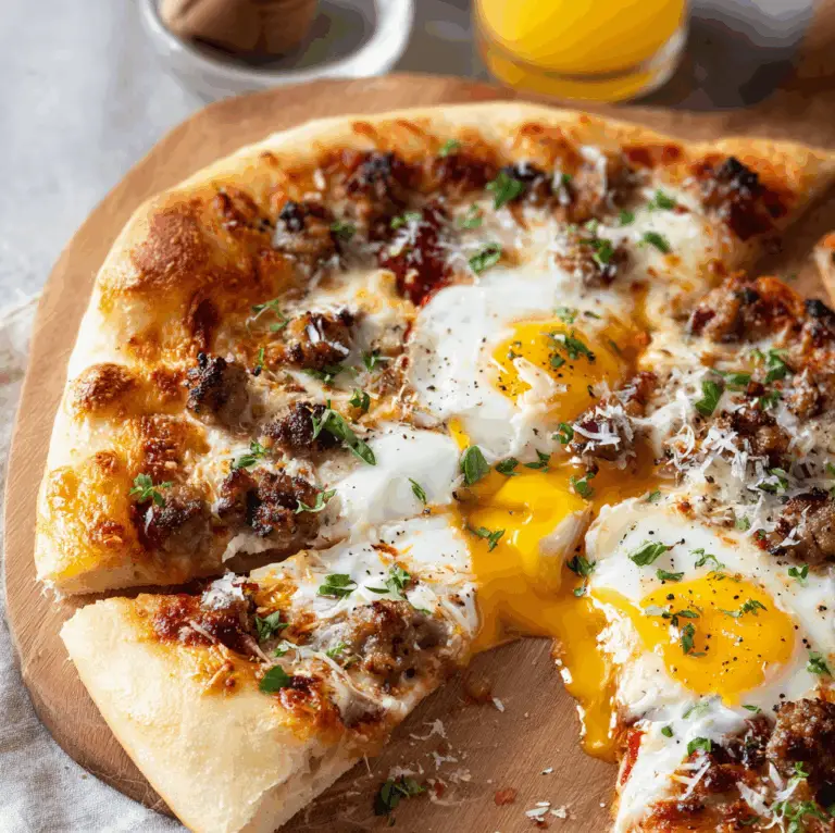 Sausage & Egg Breakfast Pizza
