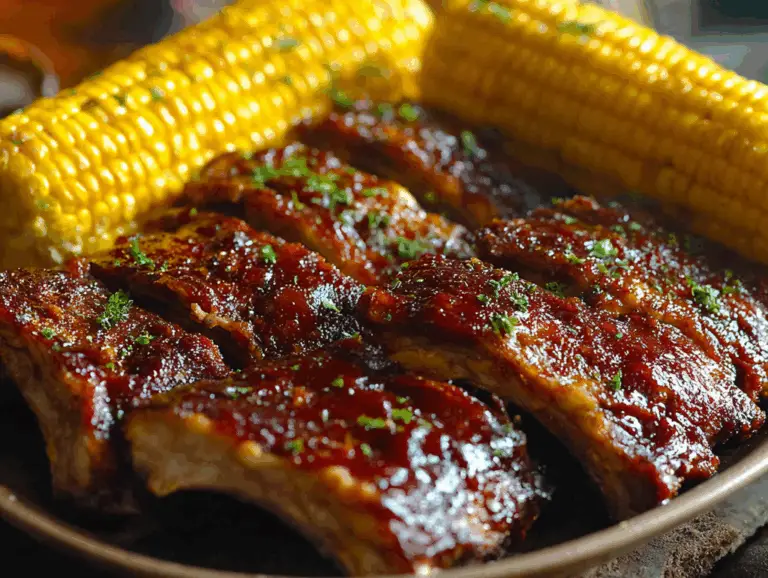 Slow‑Cooker Barbecue Ribs & Roasted Corn