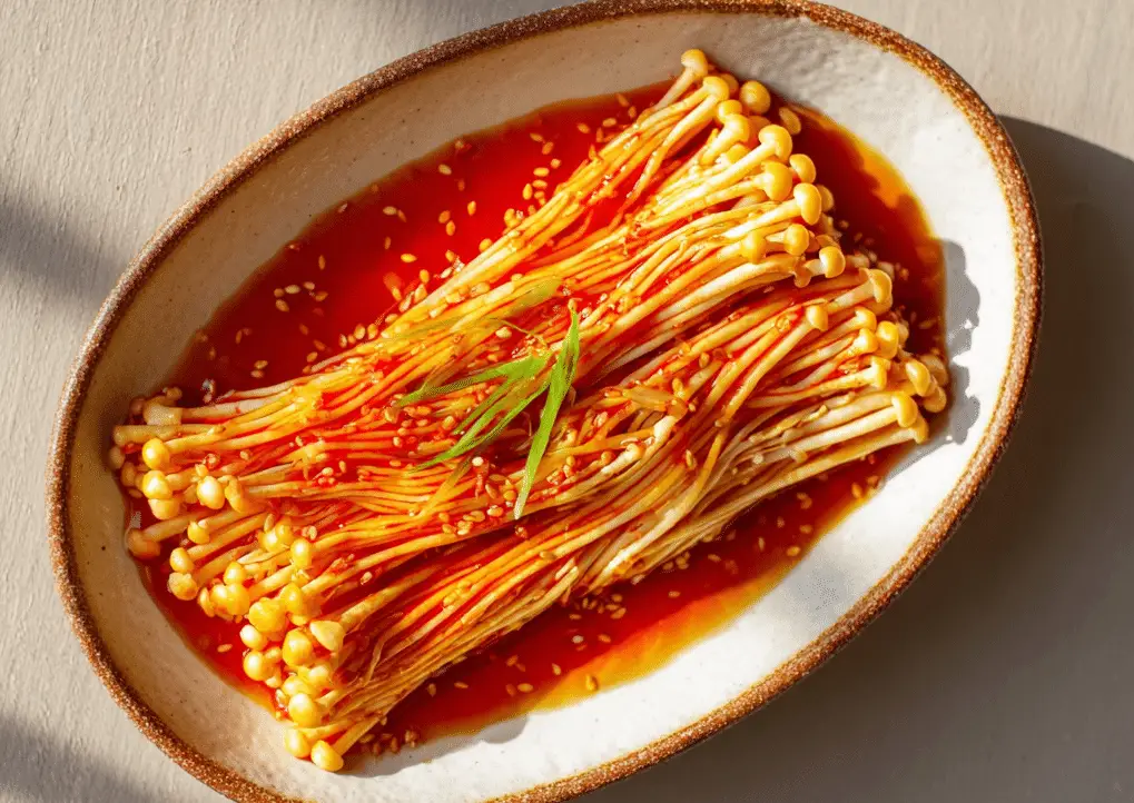 Spicy Enoki Mushroom Stir‑Ins