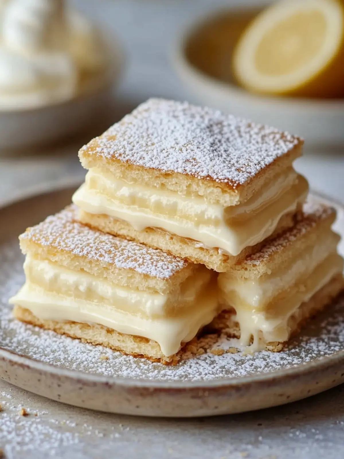 Irresistible Vanilla Custard Cream Squares for Sweet Moments