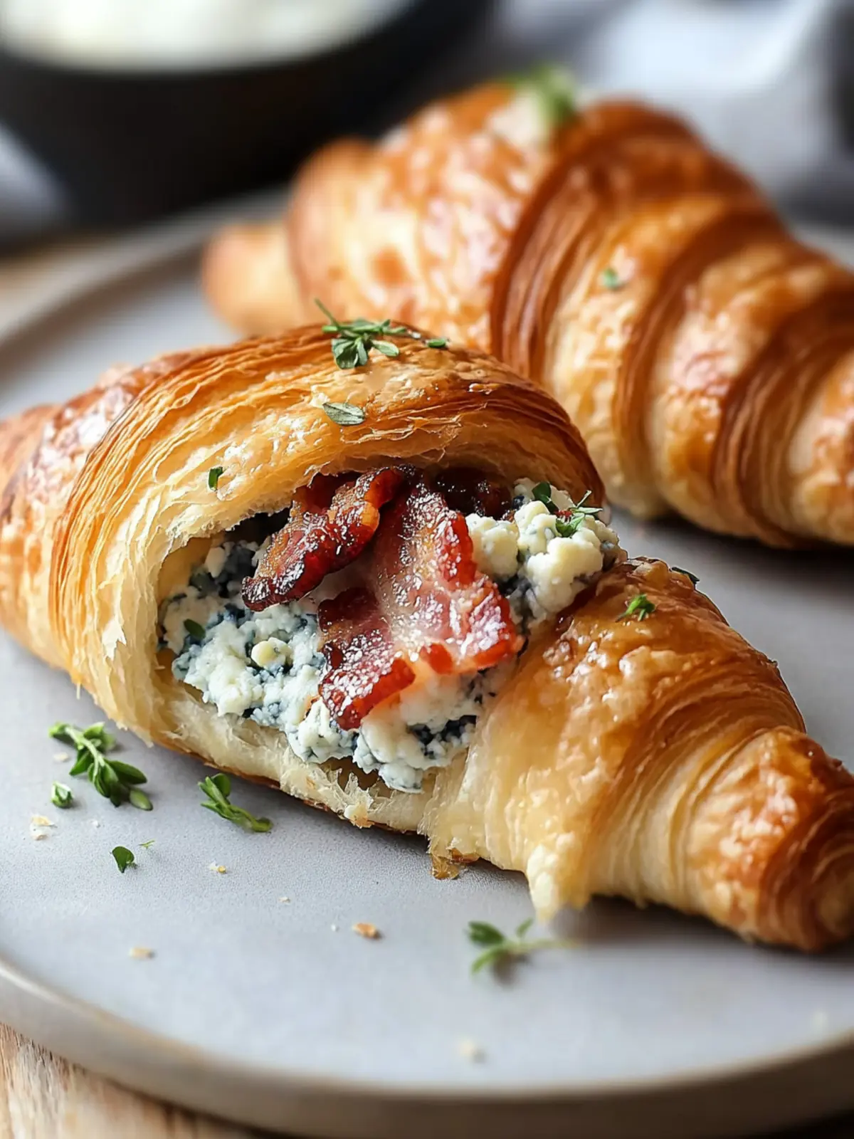 Irresistible Bacon Blue Cheese Croissant You'll Crave Daily