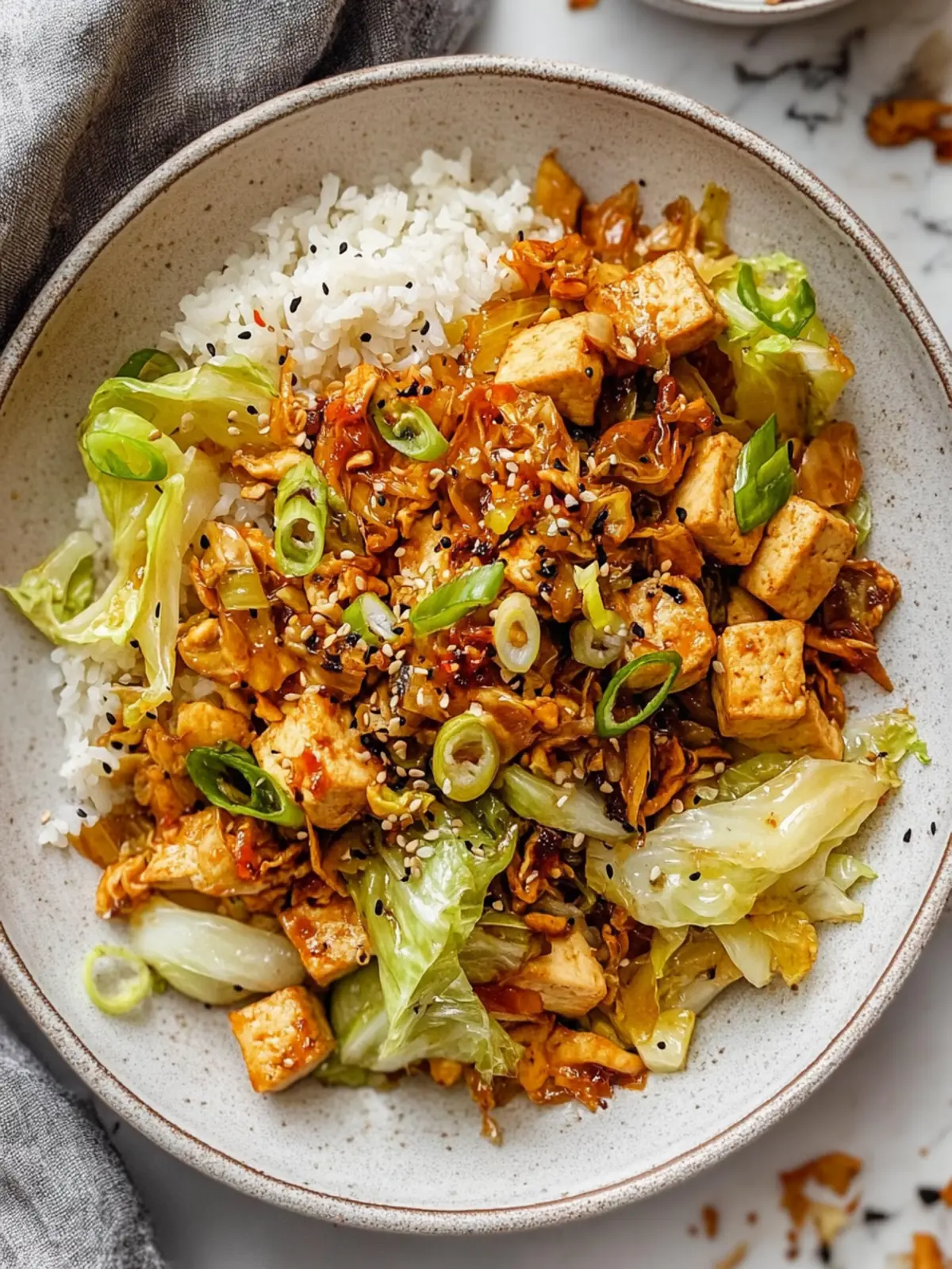 Ultimate Delicious Tofu Cabbage Stir Fry in 30 Minutes!