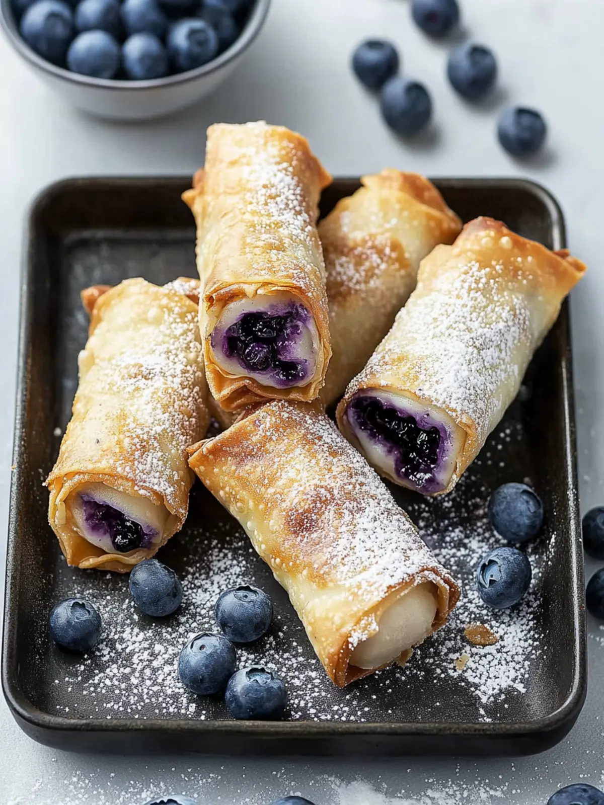 Irresistible Blueberry Cheesecake Egg Rolls: A Delicious Treat