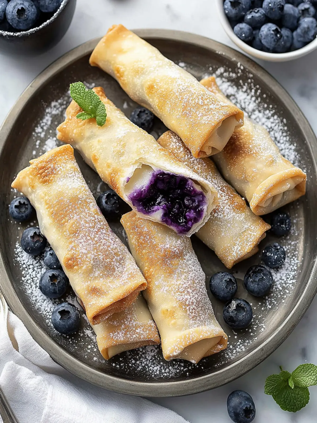 Irresistible Blueberry Cheesecake Egg Rolls: A Delicious Treat