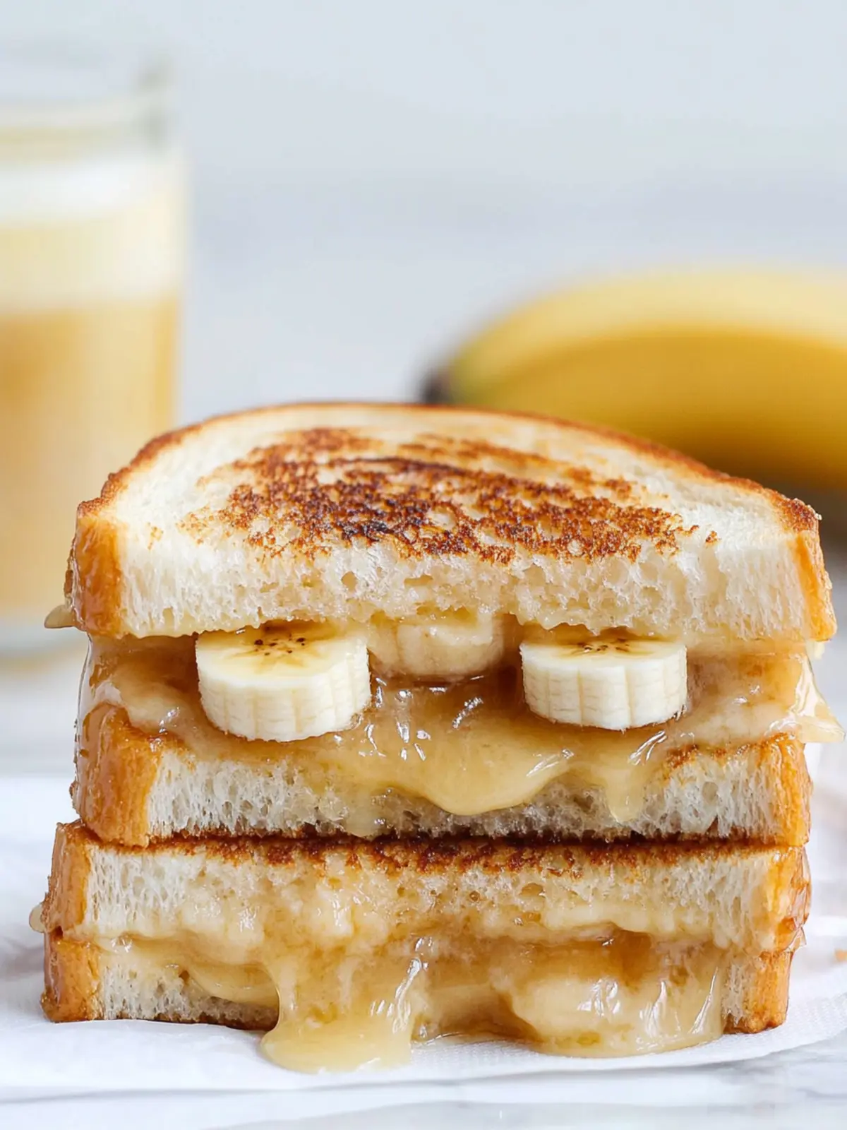 Irresistible Honey Banana Grilled Cheese Sandwich Delight